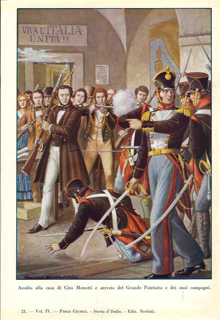 Assalto alla casa di Ciro Menotti e arresto del grande patriota e dei ...